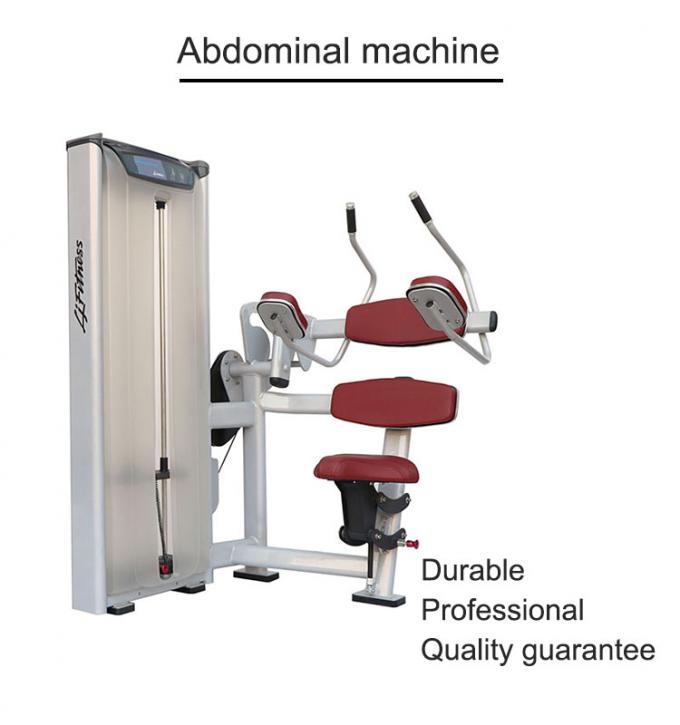 Heavy Duty Abdominal Crunch Machine Red Black Cushions