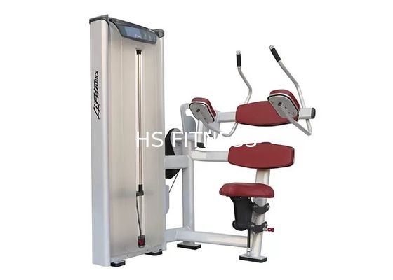 Heavy Duty Abdominal Crunch Machine Red Black Cushions